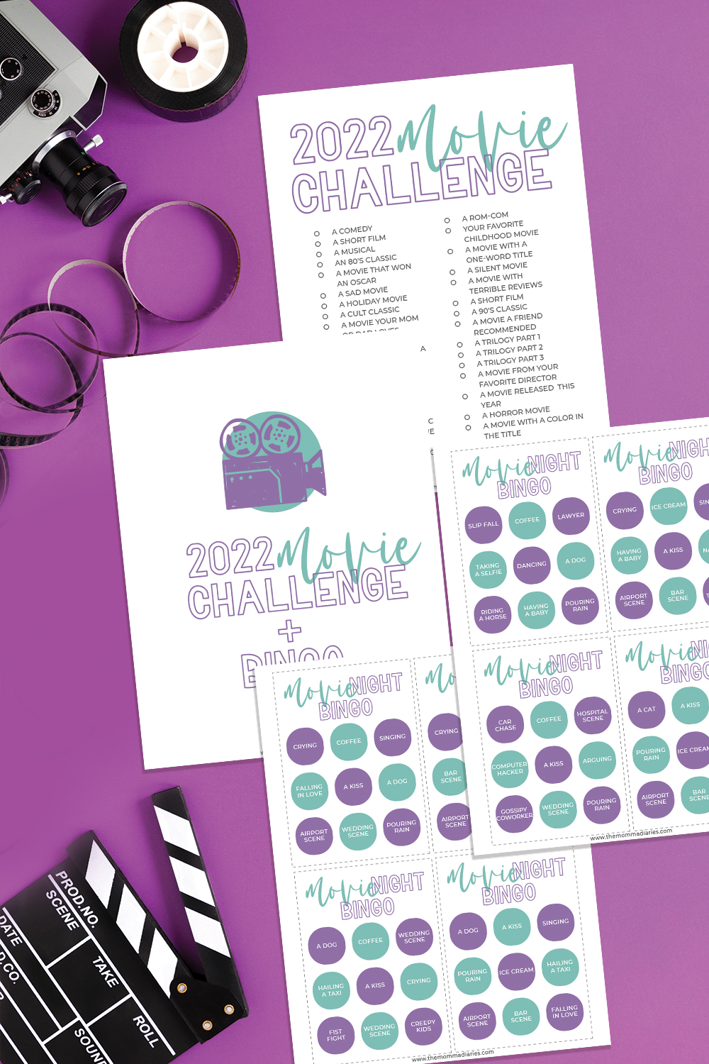 Printable Movie Night Bingo + Movie Challenge! - The Momma Diaries